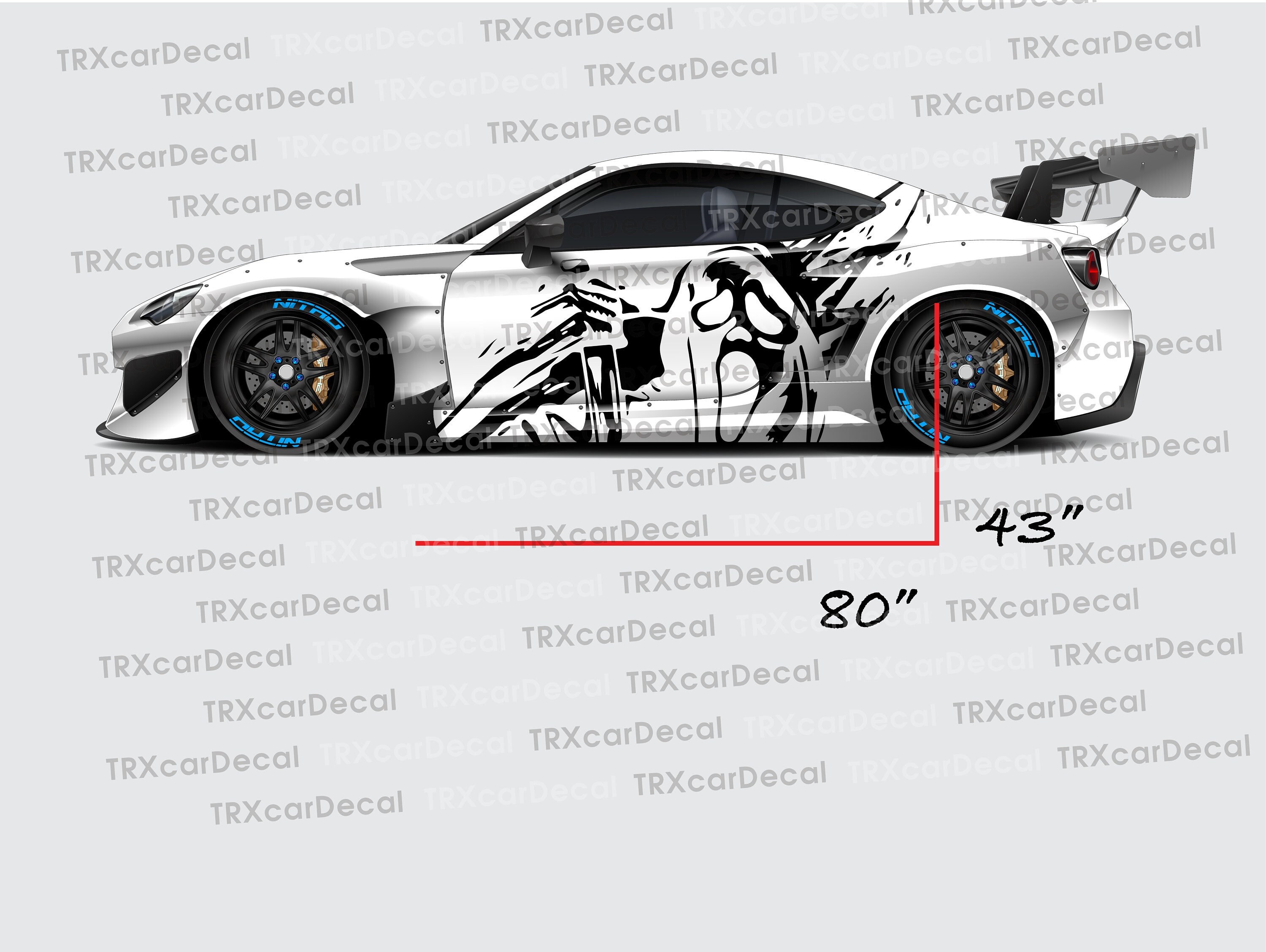 2x Scream Ghost Face Large Car Decal, Hood Door Bed Car Pickup Vehicle ...