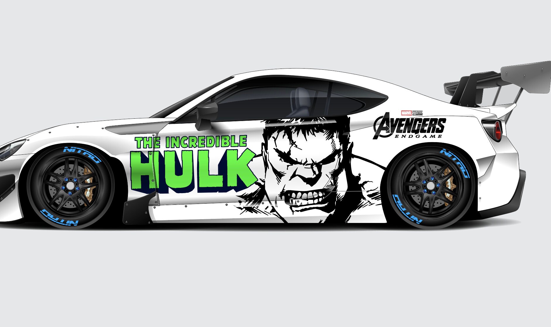 HULK Car Decal, Car Sport Car Any Racing Splash, Large Car Decal, Hood ...