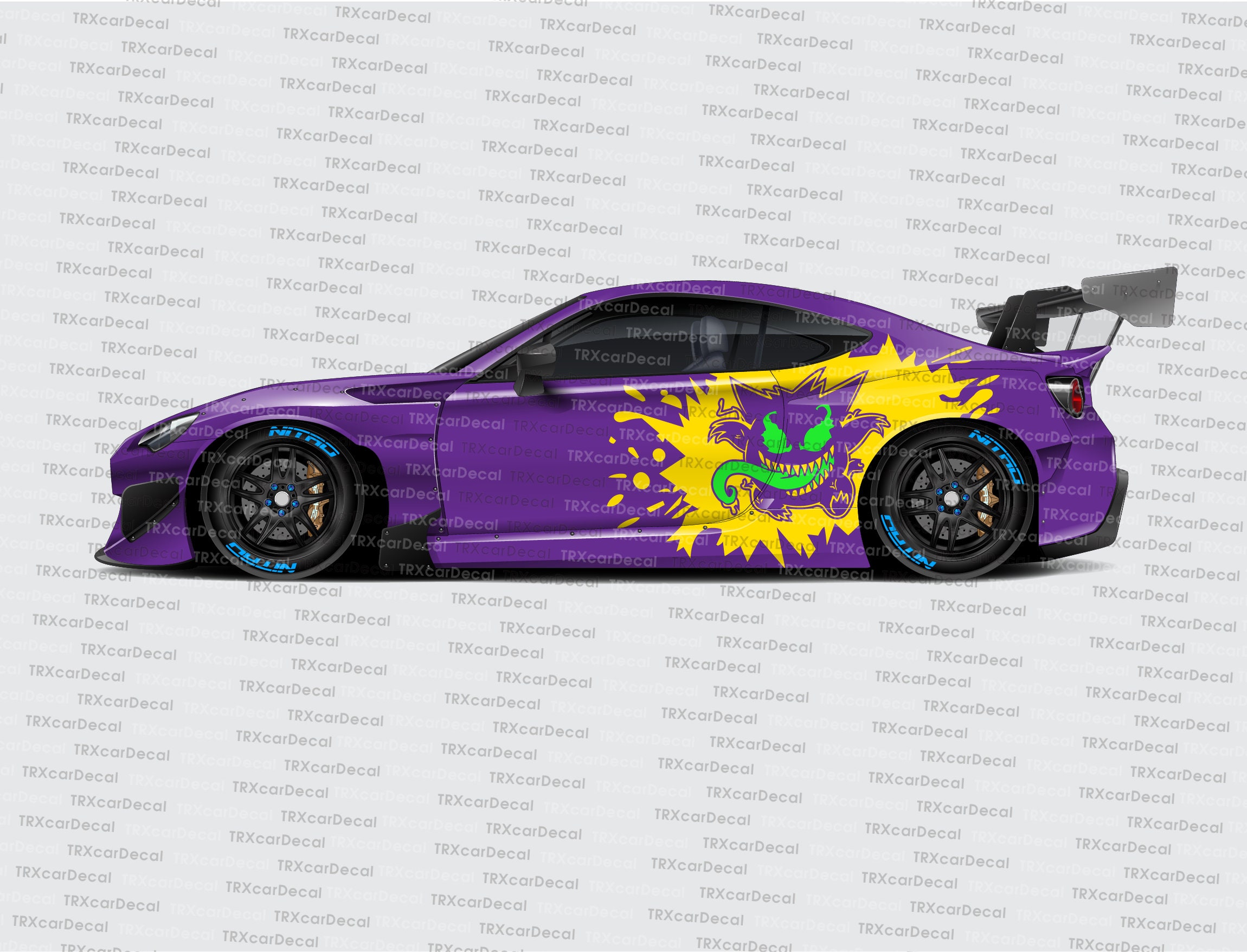 Gengar Pokemon Ghost Characters Anime Car Decals Vinyl Stickers Large ...