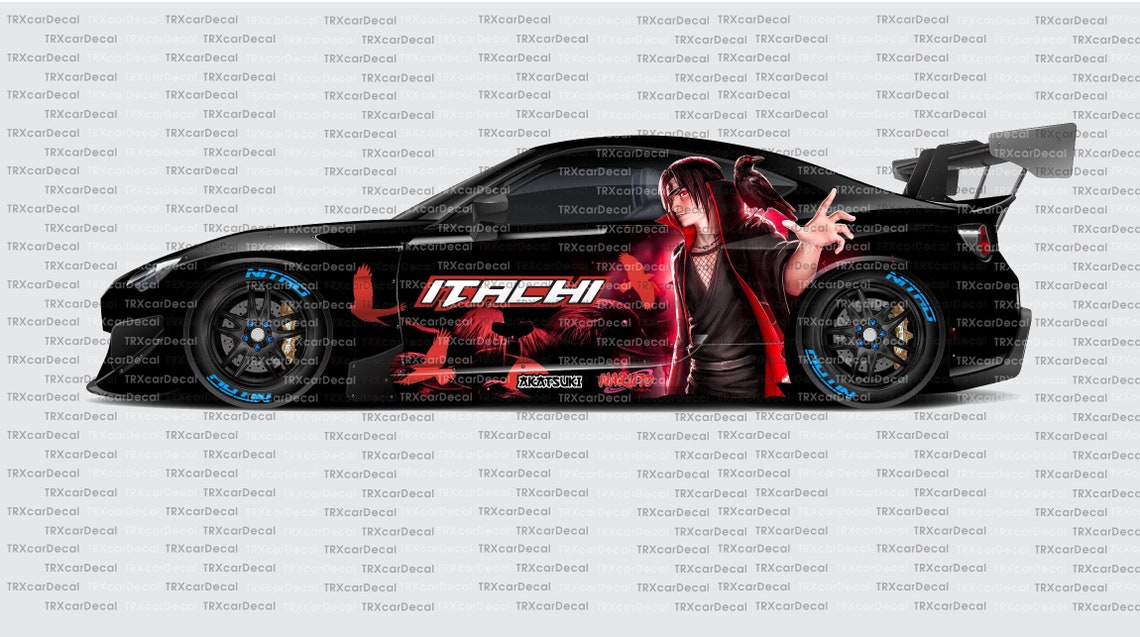 Naruto Itachi Car Wrap Decal, Akatsuki Anime, Anime Ninja Vinyl, Side ...