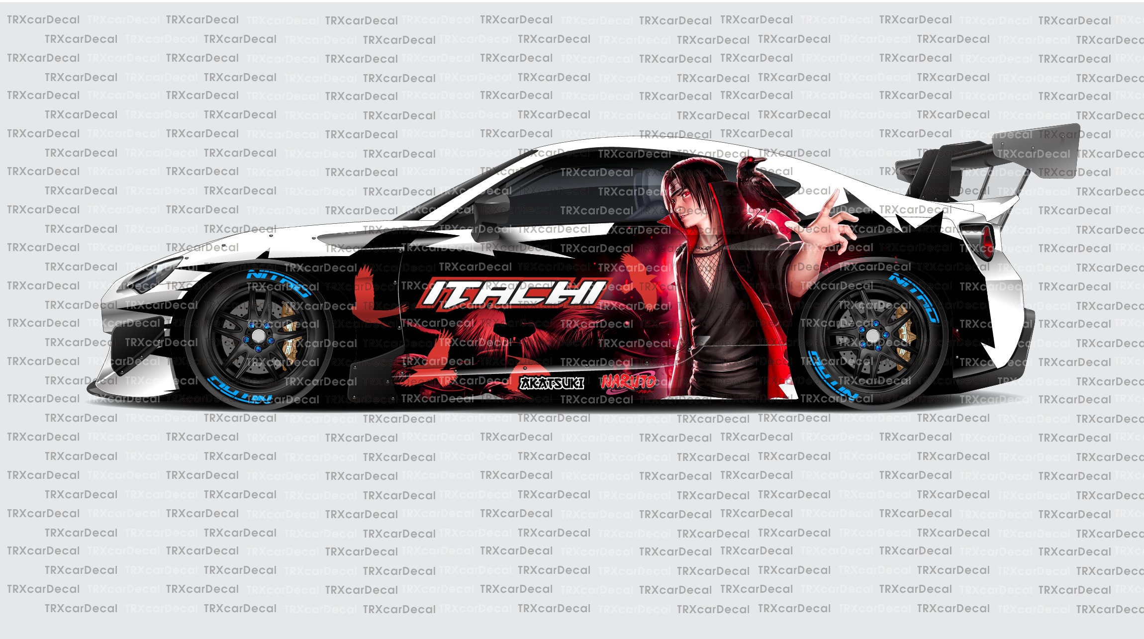 Naruto Itachi Car Wrap Decal, Akatsuki Anime, Anime Ninja Vinyl, Side ...