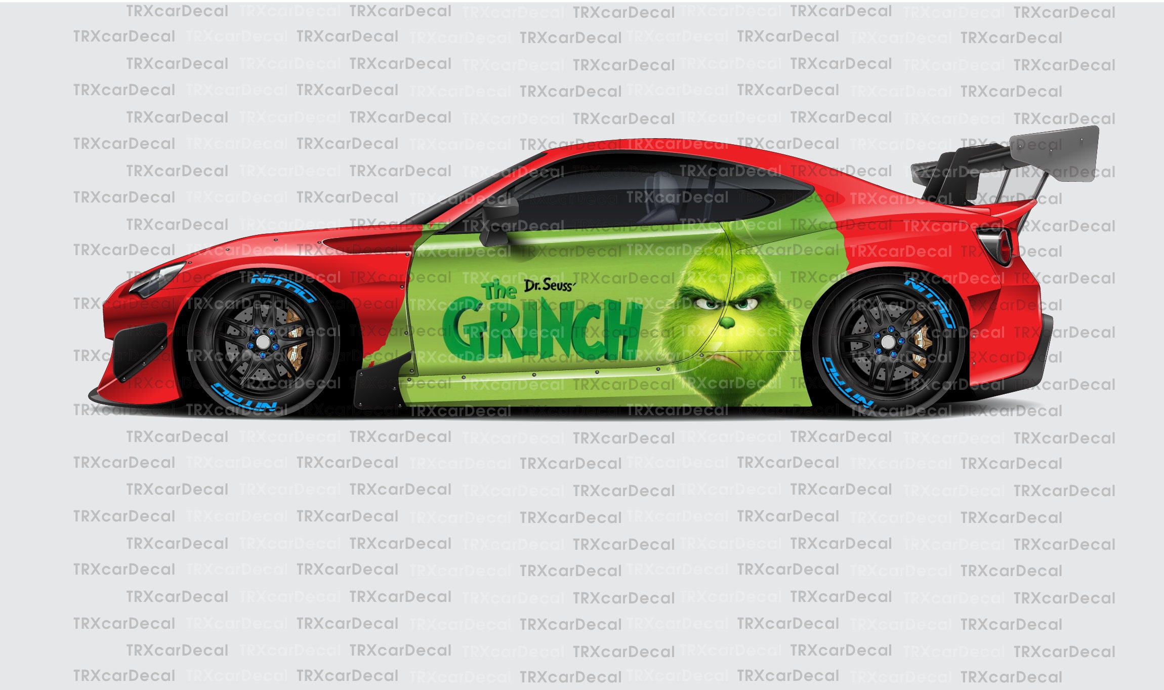 Grinch Wrap for a Whimsical Ride Car Livery, Cast Vinyl Wrap, Universal ...