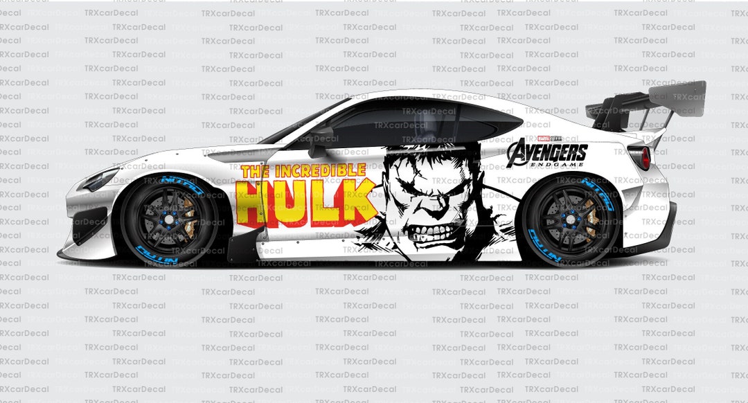 HULK Car Decal, Car Sport Car Any Racing Splash, Large Car Decal, Hood ...