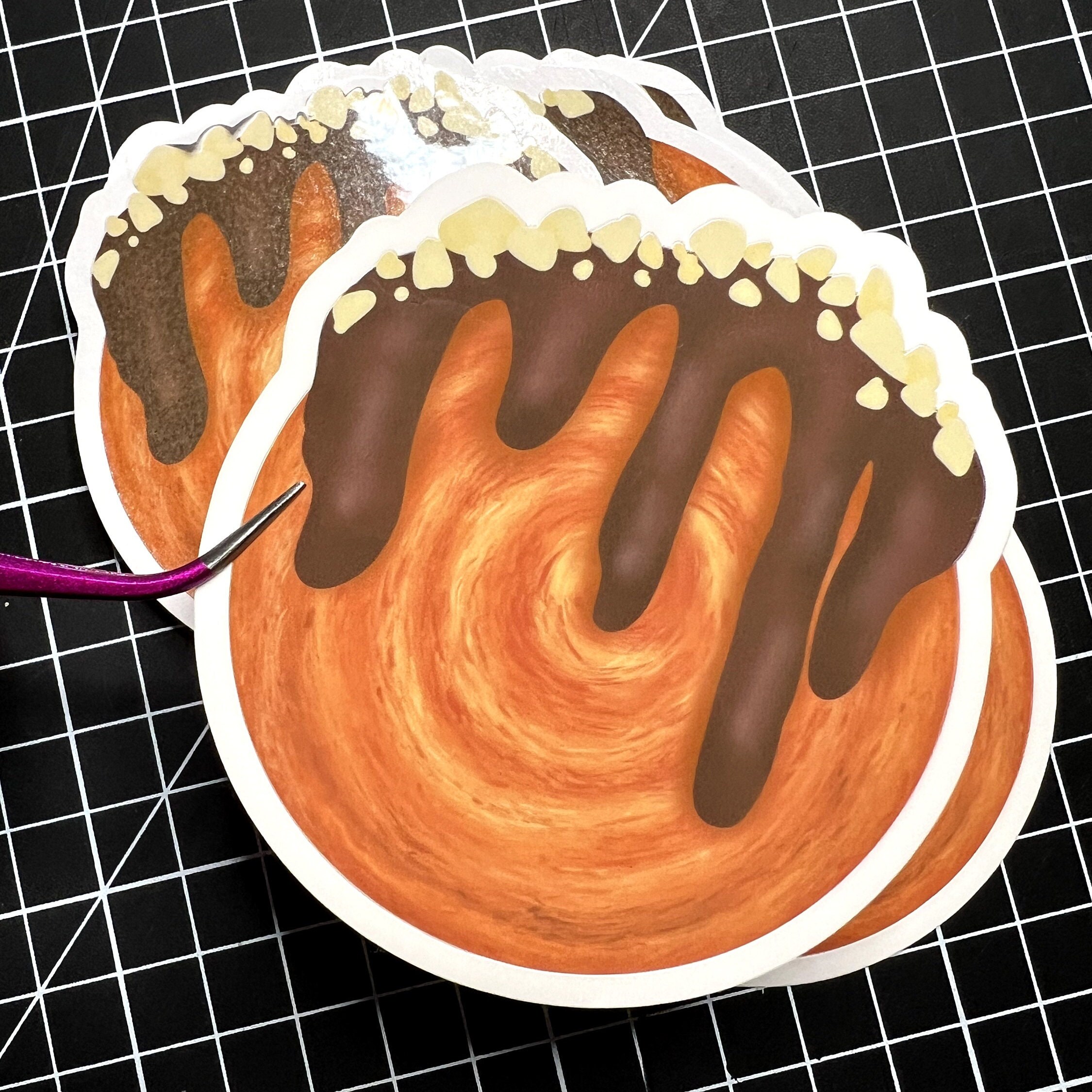 Luxury Croissant Sticker - Dessert Art - Pastry - Laptop Hydroflask ...