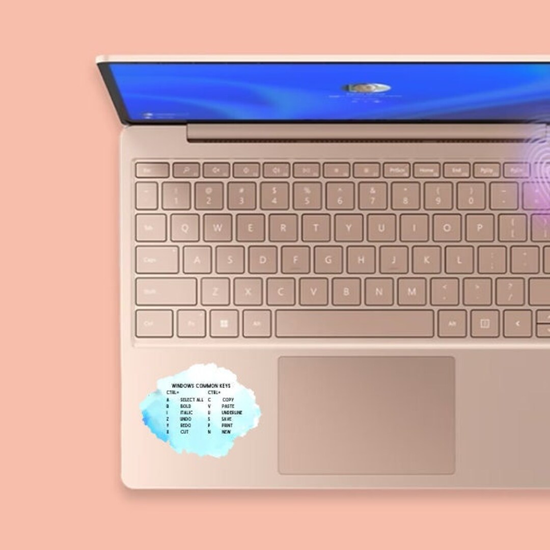 Common Keys Vinyl Sticker Windows Cute Watercolor Guide Laptop Decal ...