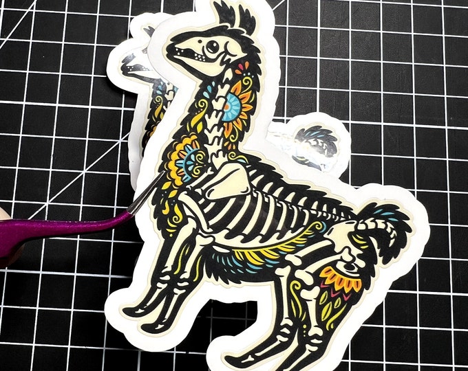Llama Anatomy Vinyl Sticker - Cartoon - Cute Animals - Laptop ...