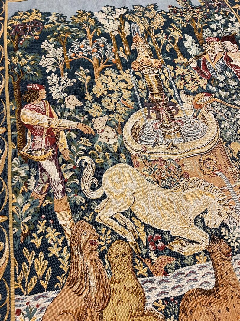 Goblin French Tapestry With a Medieval Design and Nice Colors, Jacquard ...