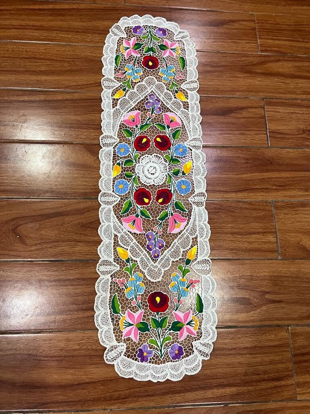 Vintage Beautiful Hungarian Traditional Kalocsa Doily, Cutwork ...