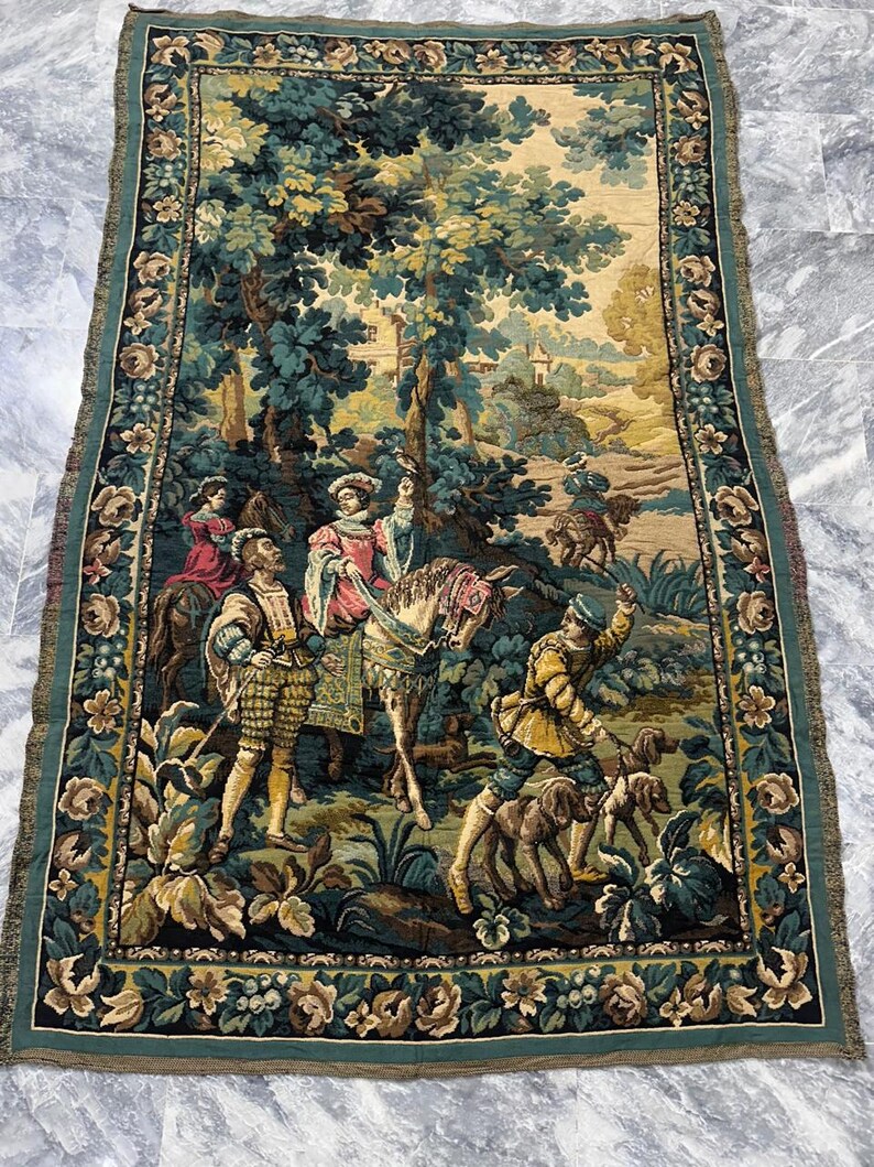 Antique French,hunting Scene, French Tapestry the King 19th Century ...