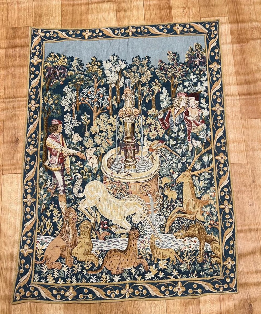 Goblin French Tapestry With a Medieval Design and Nice Colors, Jacquard ...