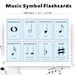 Music Symbols Printable Chart, Music Note Flashcards, Music Symbol ...
