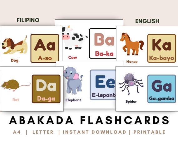 Alpabetong Filipino With Pictures Philippine Alphabet Alpabetong