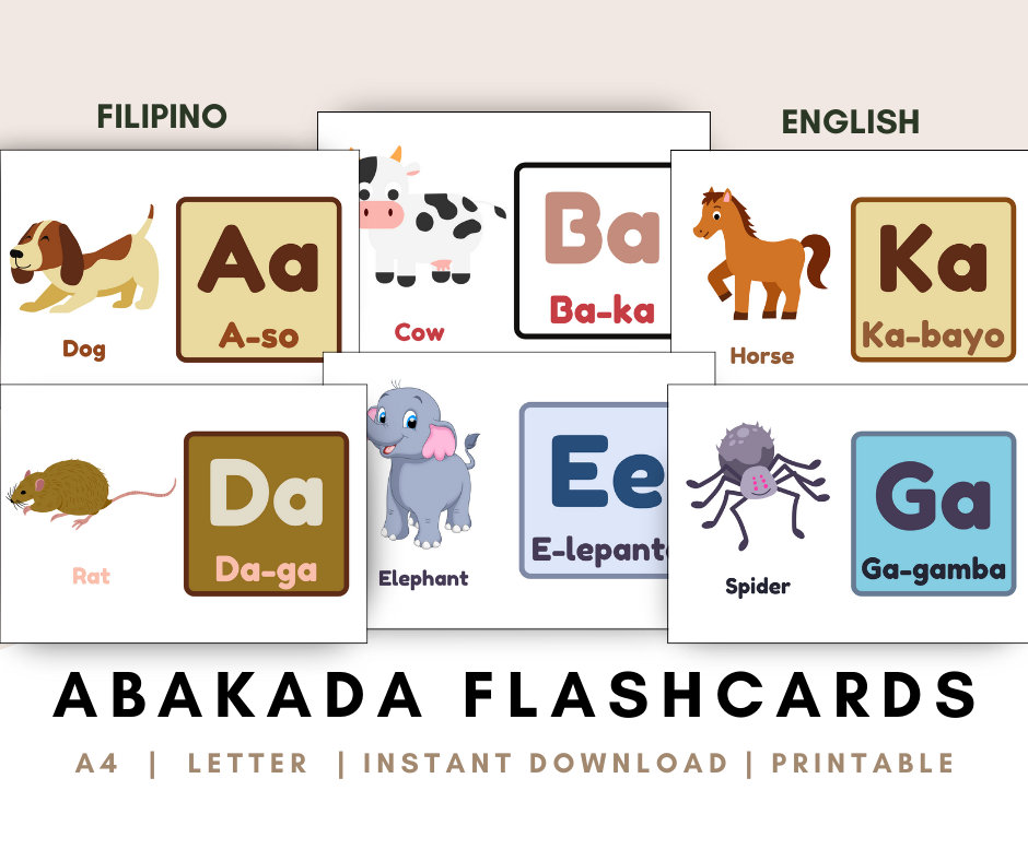Filipino Alphabet With Pictures