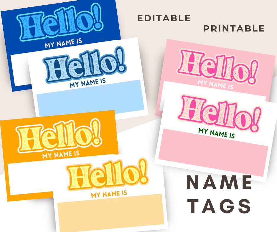 First Day of School Name Tags. Back to School Name Tags. - Etsy