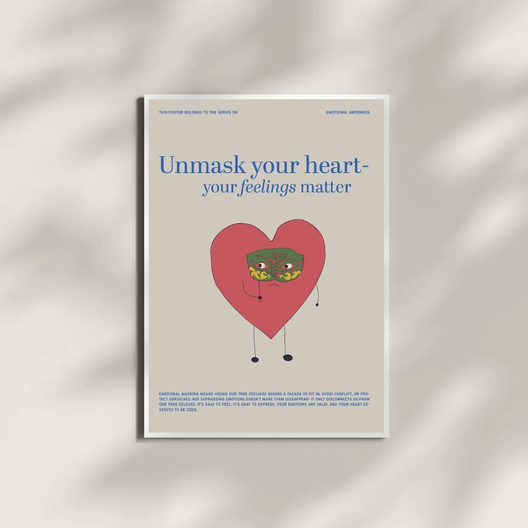 Unmask Your Heart Emotional Awareness Art Print Digital Download Self ...