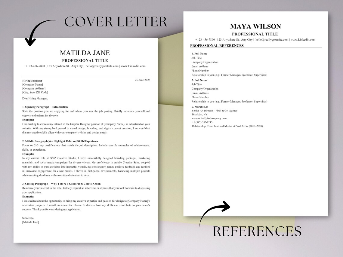 ATS Friendly Resume Template, Modern Executive CV (canva) - Etsy