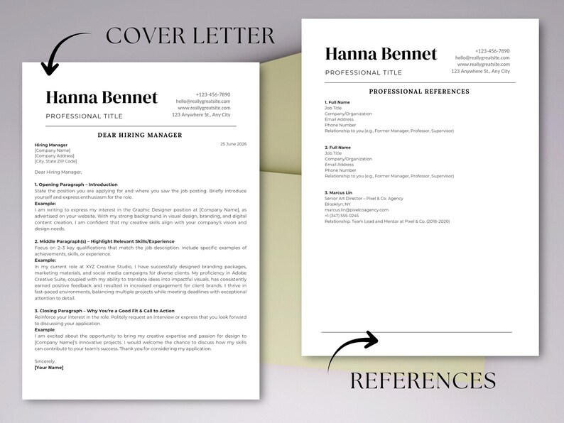 ATS Resume Template Canva: Modern Professional Design (digital Download ...