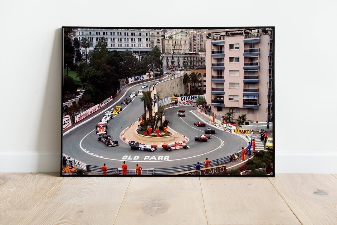 Formula 1 Monaco Hairpin Vintage Digital Print, F1 Fan Gift, Formula 1 ...