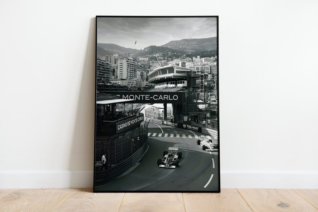 F1 Racing Grand Prix Digital Art Print, Monaco Formula 1 Wall Decor ...