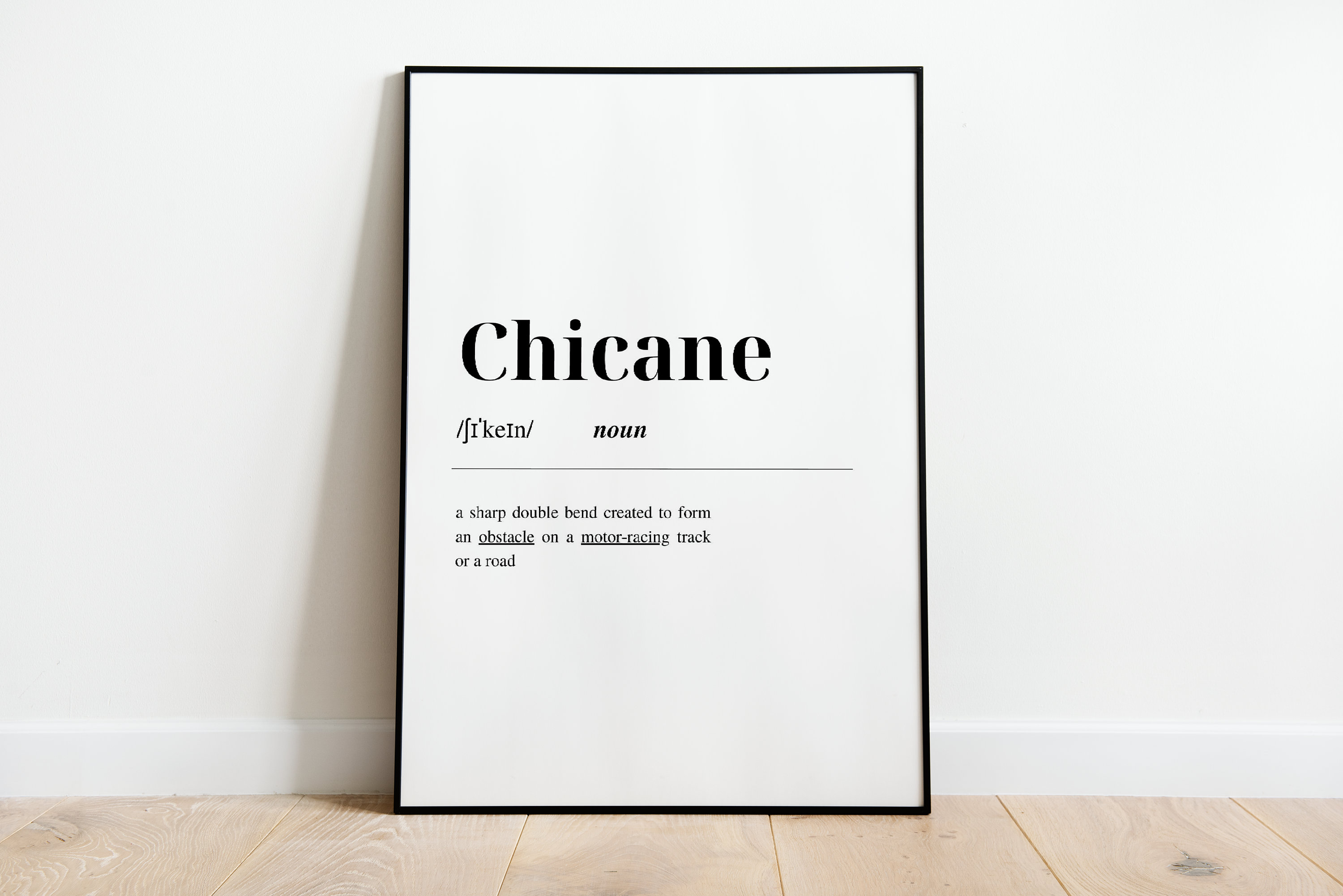 Chicane Print | Formula 1 Poster | F1 Gift | F1 Wall Decor | Motorsport ...