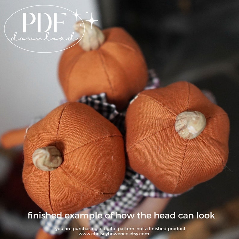 Primitive Pumpkin Doll Sewing Pattern: Clarence (PDF Pattern) - Etsy