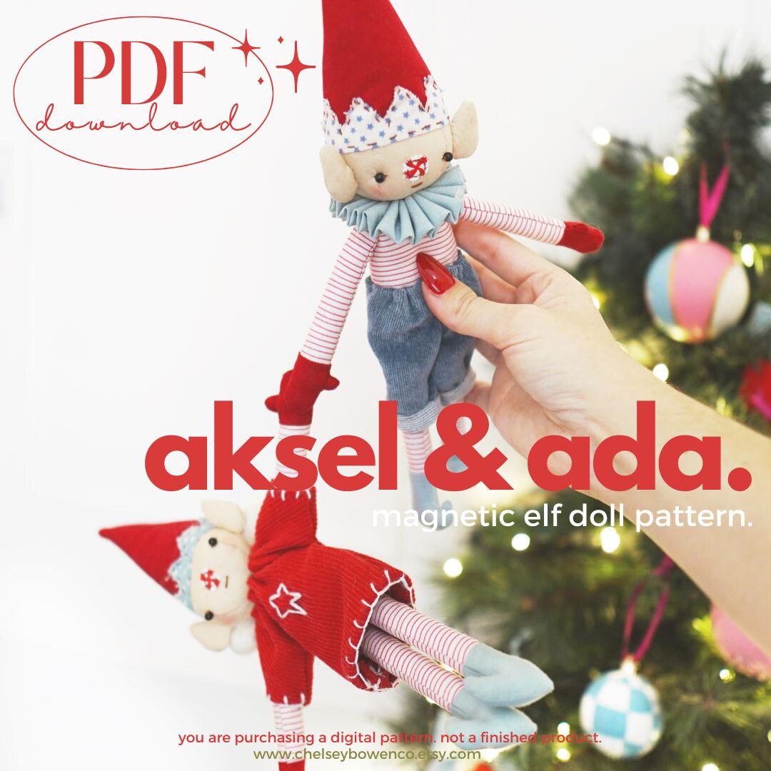 Magnetic Elf Doll Sewing Pattern – Aksel & Ada, Nordic Christmas (PDF ...
