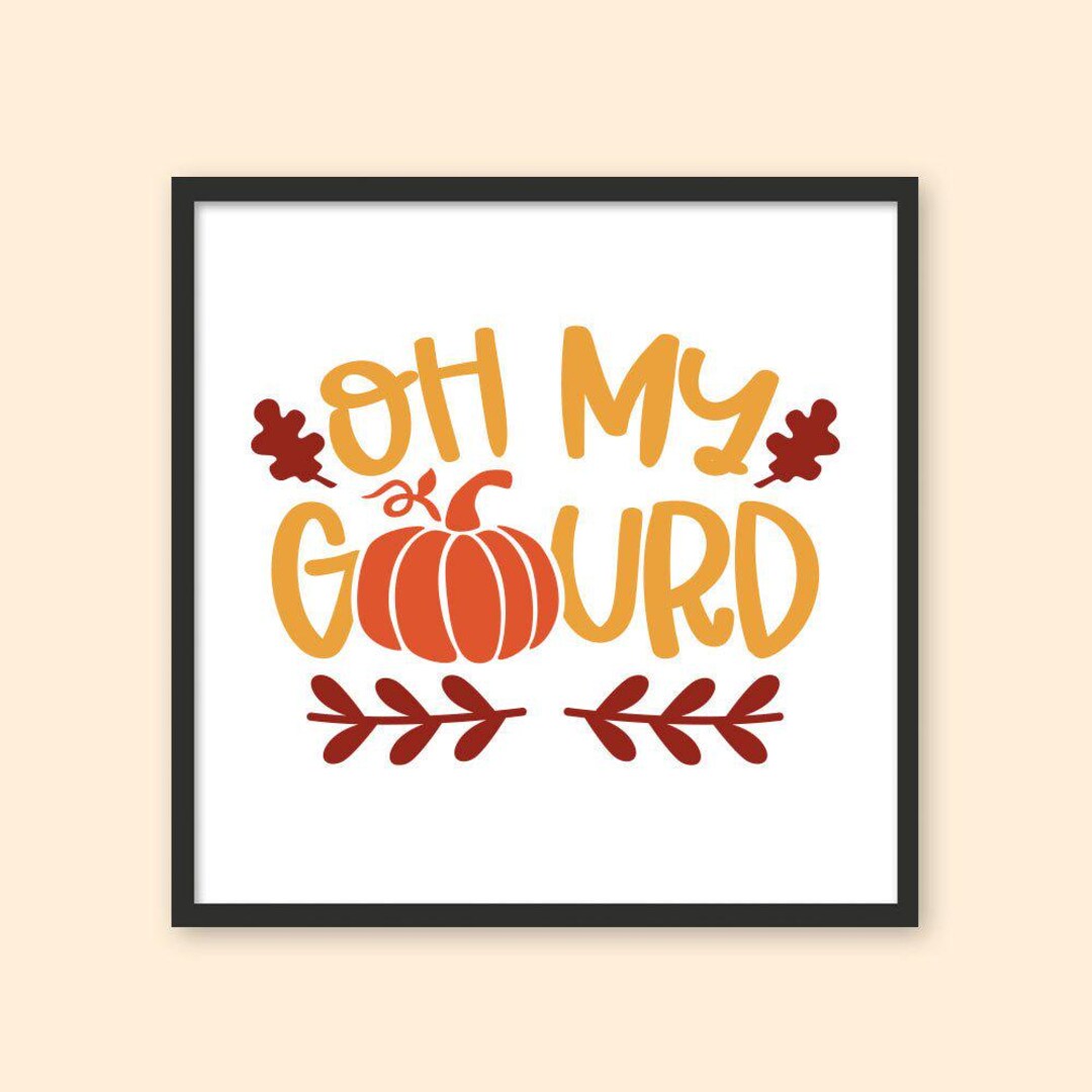 Oh My Gourd – Fall Pumpkin Art Tile | Funny Autumn Wall Decor ...
