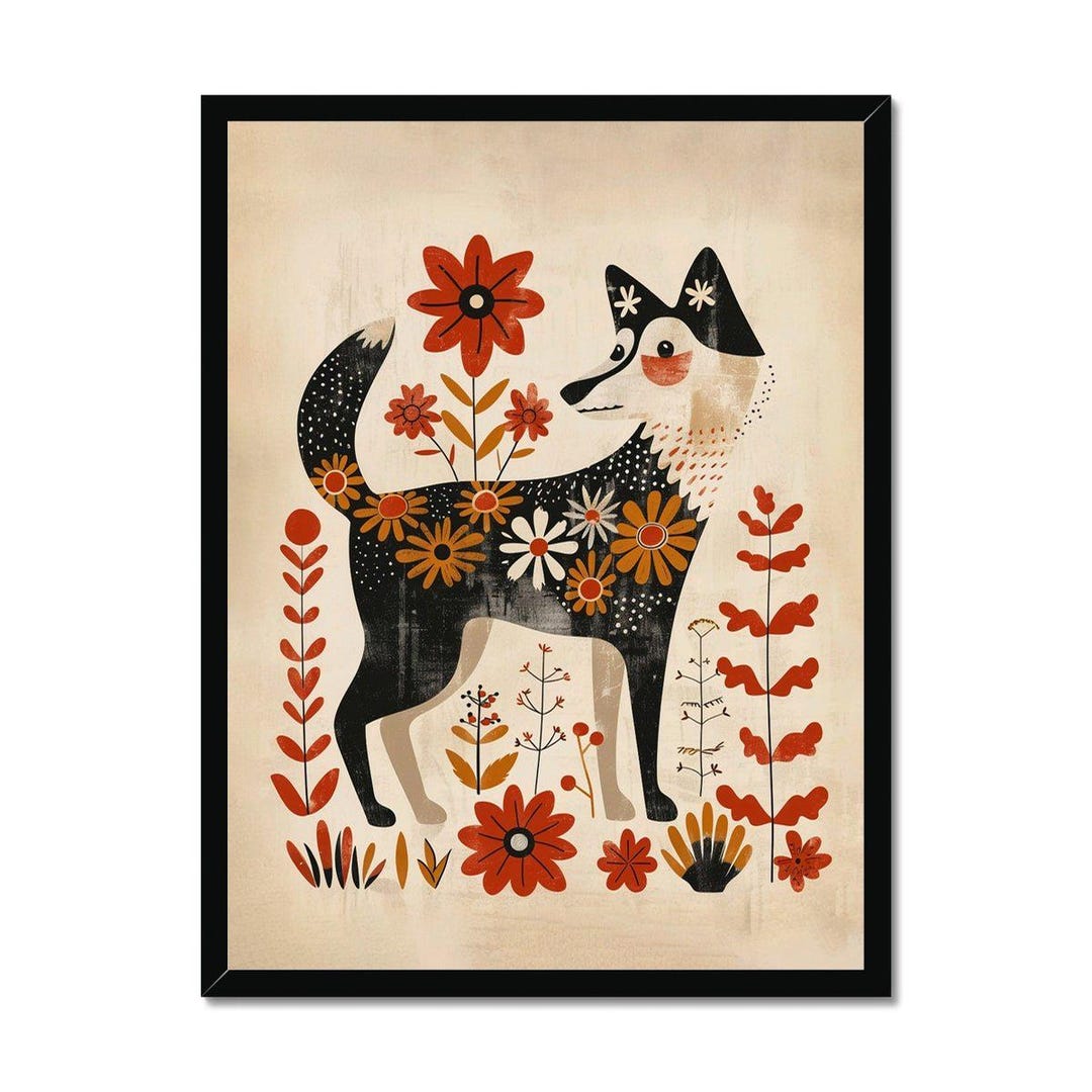 Folk Art Fox | Flora & Fauna Folk Art | Whimsical Art | Traditional ...
