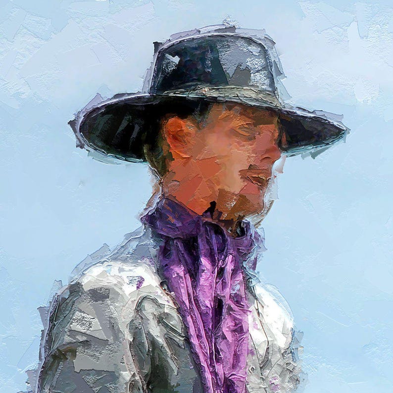 Cowboy Gunslinger | Wild West Artwork | Digital Painting | Country ...