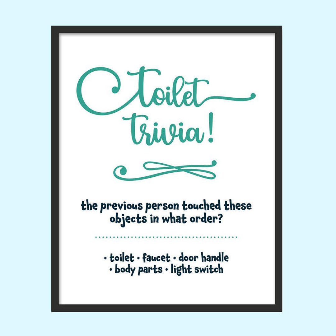 Toilet Trivia Humorous Photo Tile - Etsy