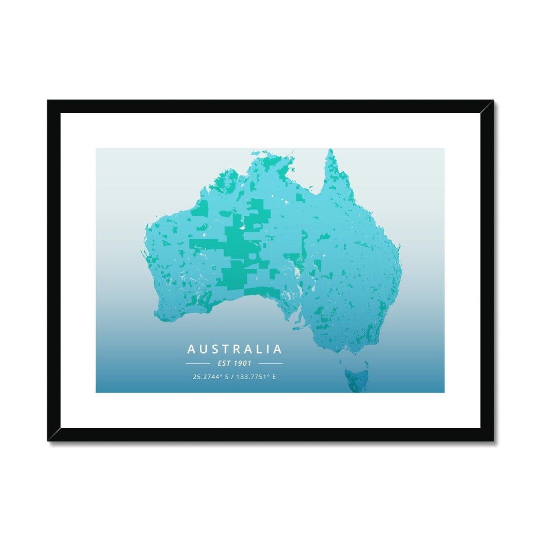 MAP | Australia the Land Down Under | Style "chilled" | Country Map ...