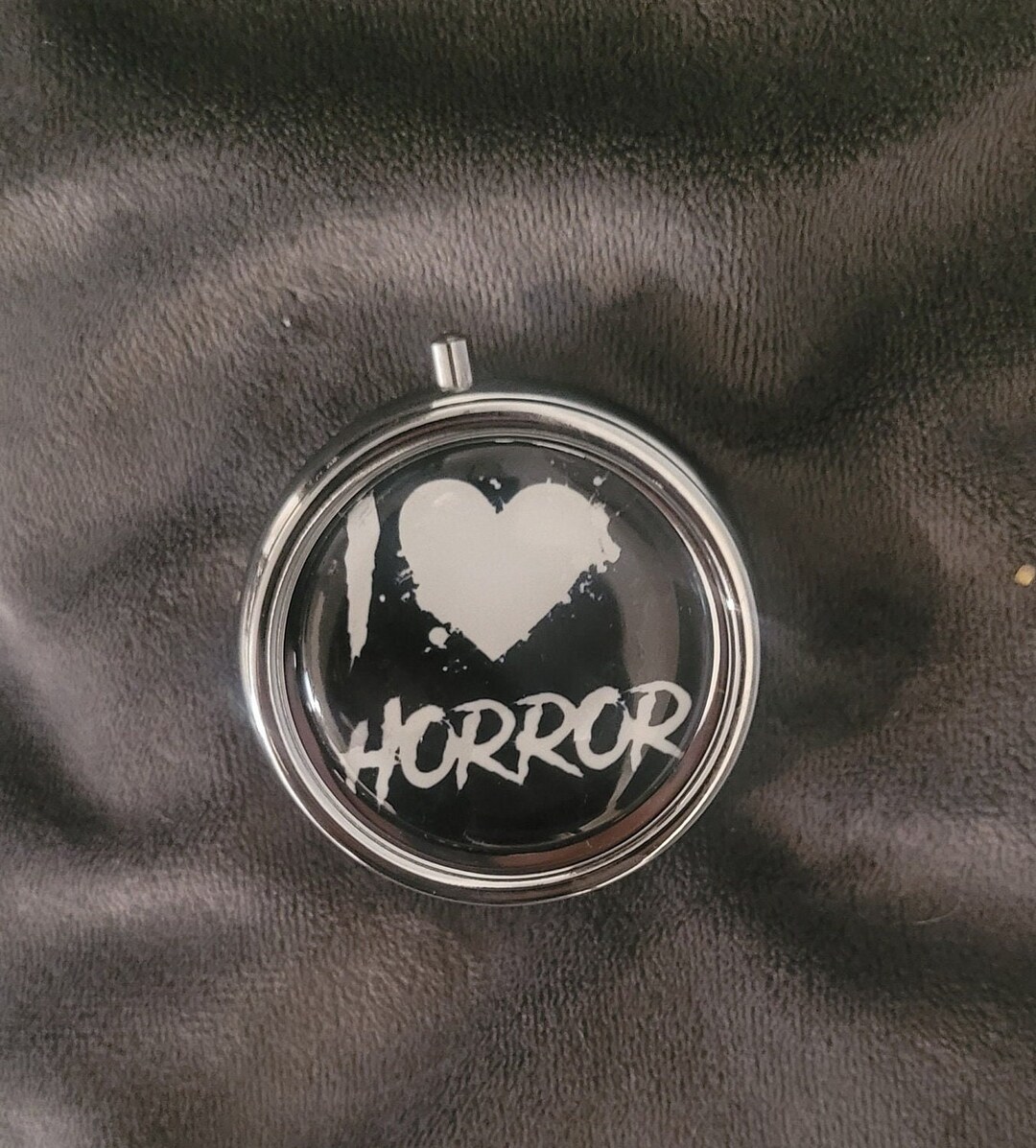 I Love Horror Pill Box With Mirror - Etsy