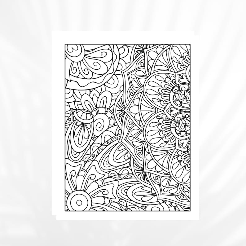 Mandala Coloring Pages Digital Coloring Book PDF 50 Printable Pages ...