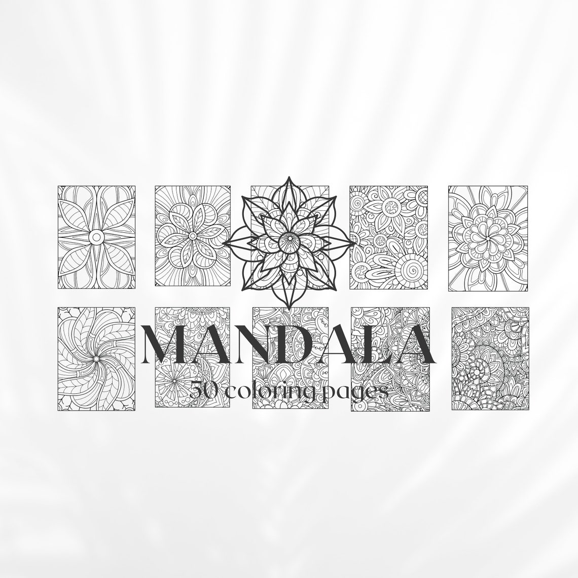 Mandala Coloring Pages Digital Coloring Book PDF 50 Printable Pages ...