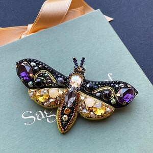 Death's Head Moth Pin / Handmade Halloween Moth Brooch / Handmade Moth ...