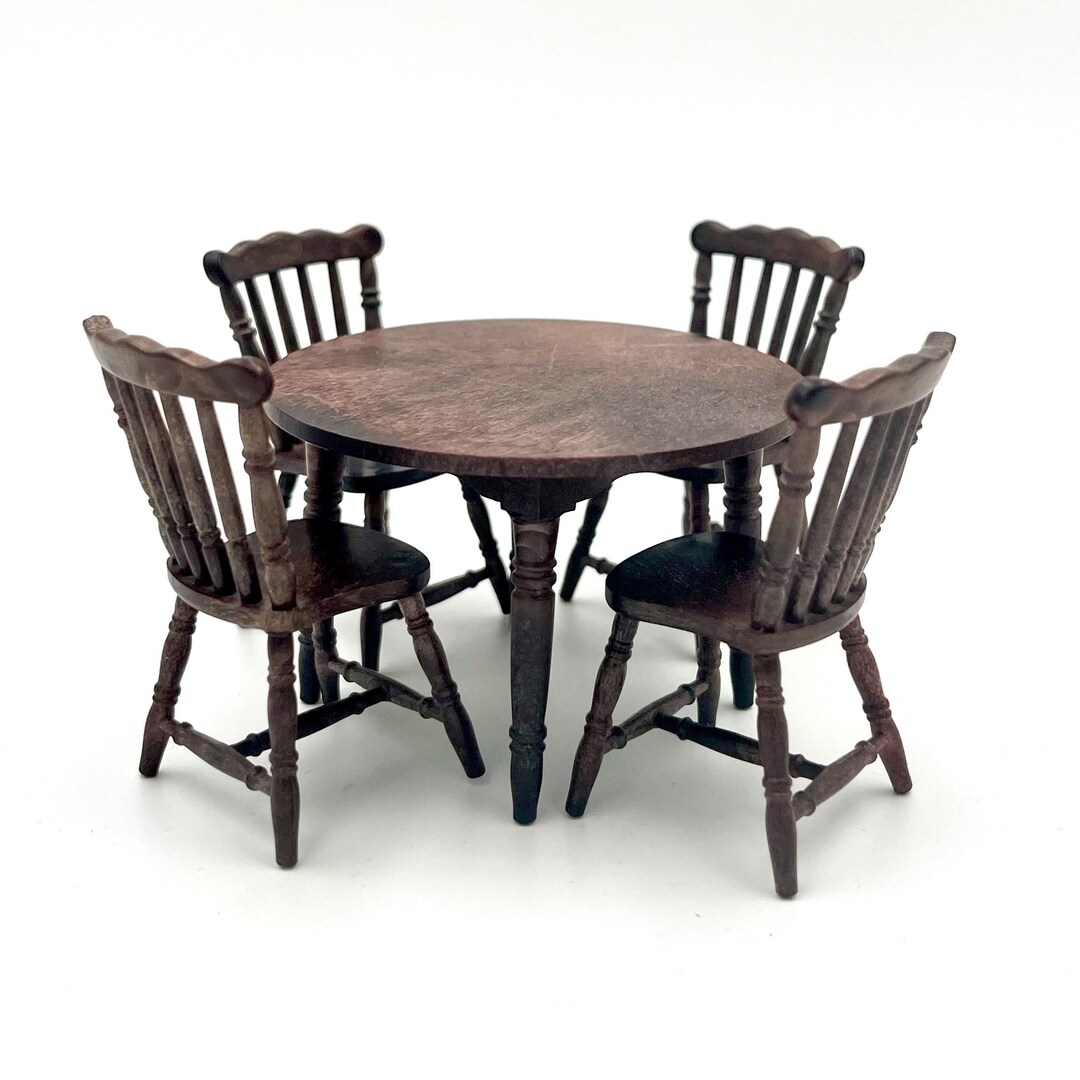 Brio Dining Table With Chairs - Dollhouse Item - Etsy