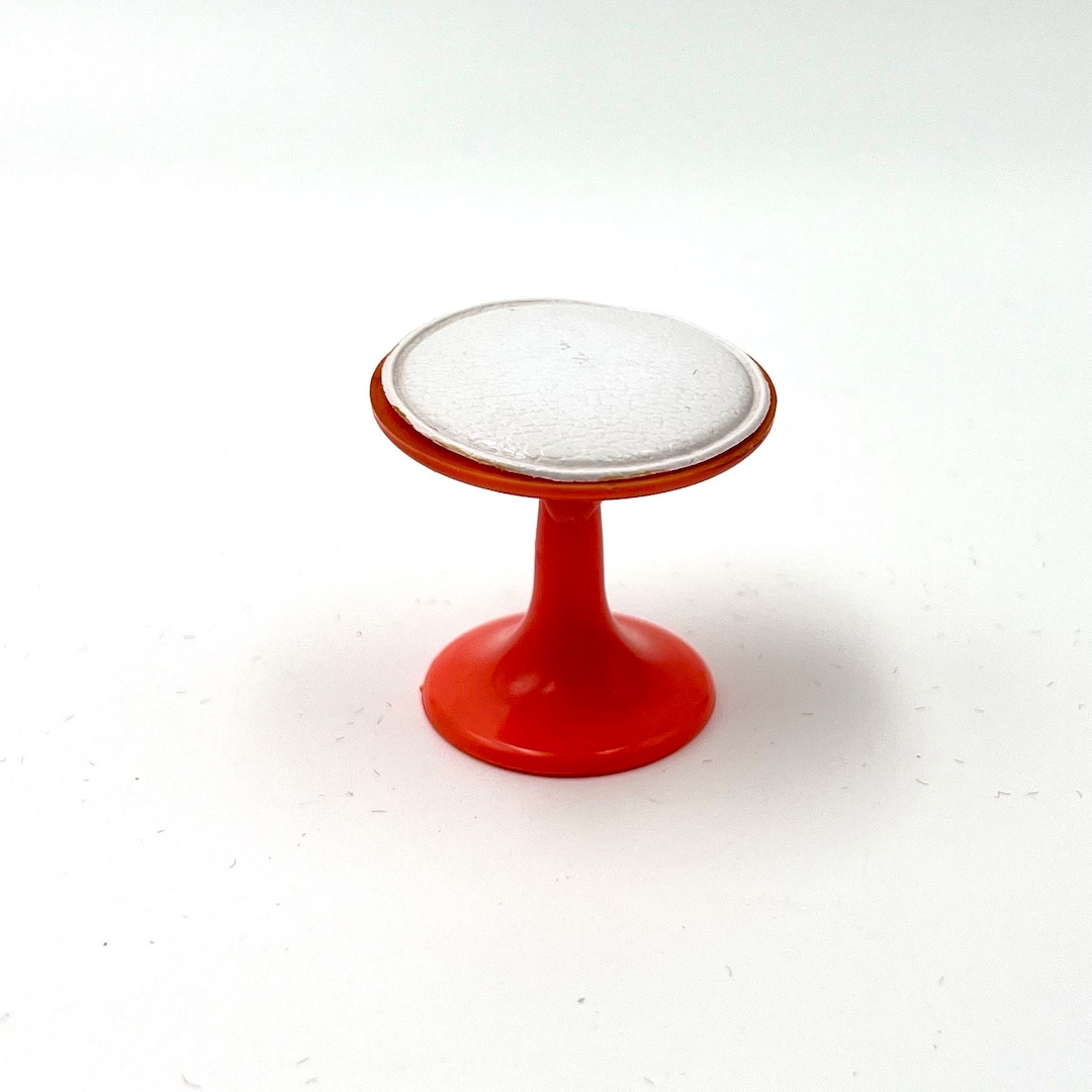 Europa Red Foot Stool With White leather Fabric Dollhouse Item - Etsy