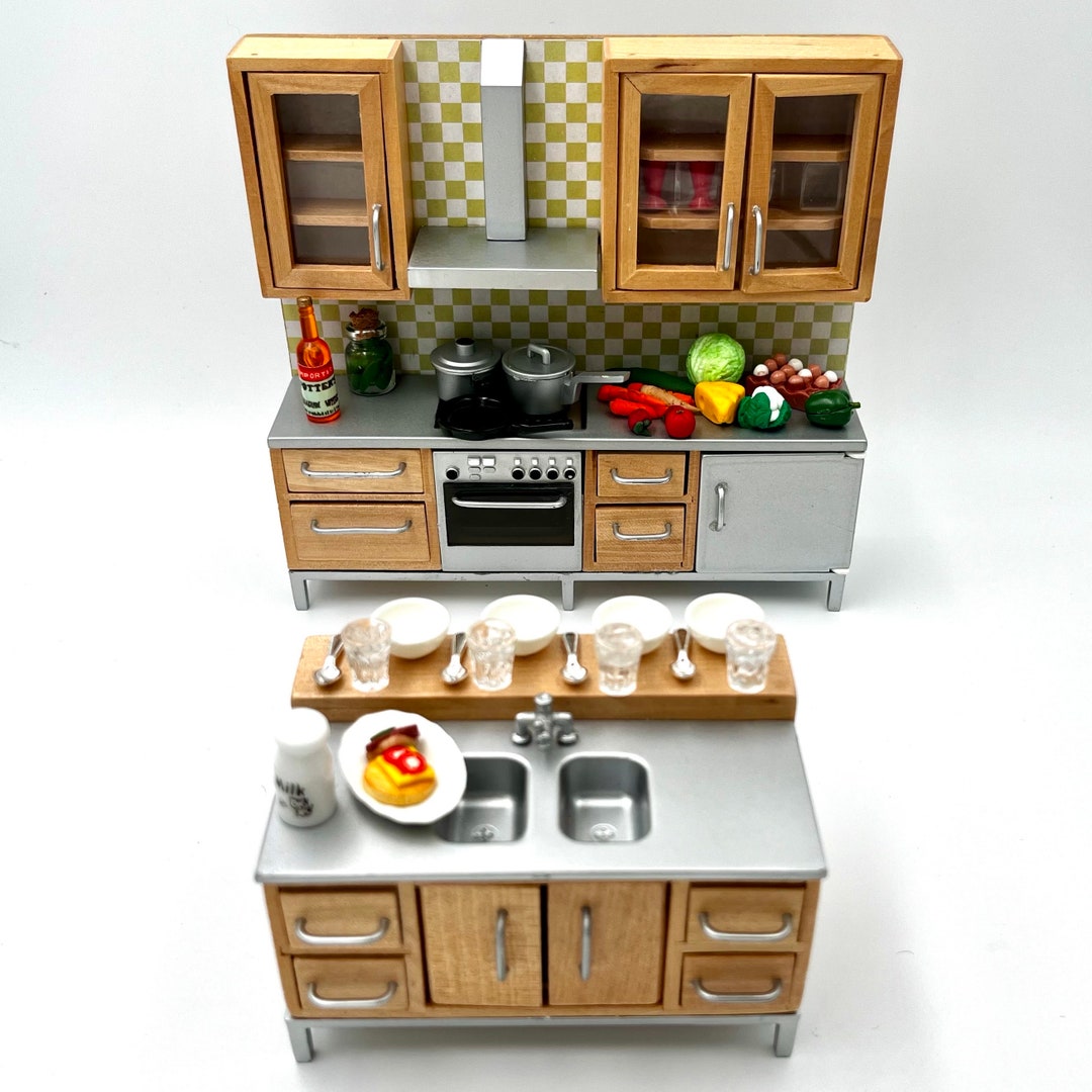 Lundby Original Kitchen With Light and Assecories Dollhouse Item - Etsy