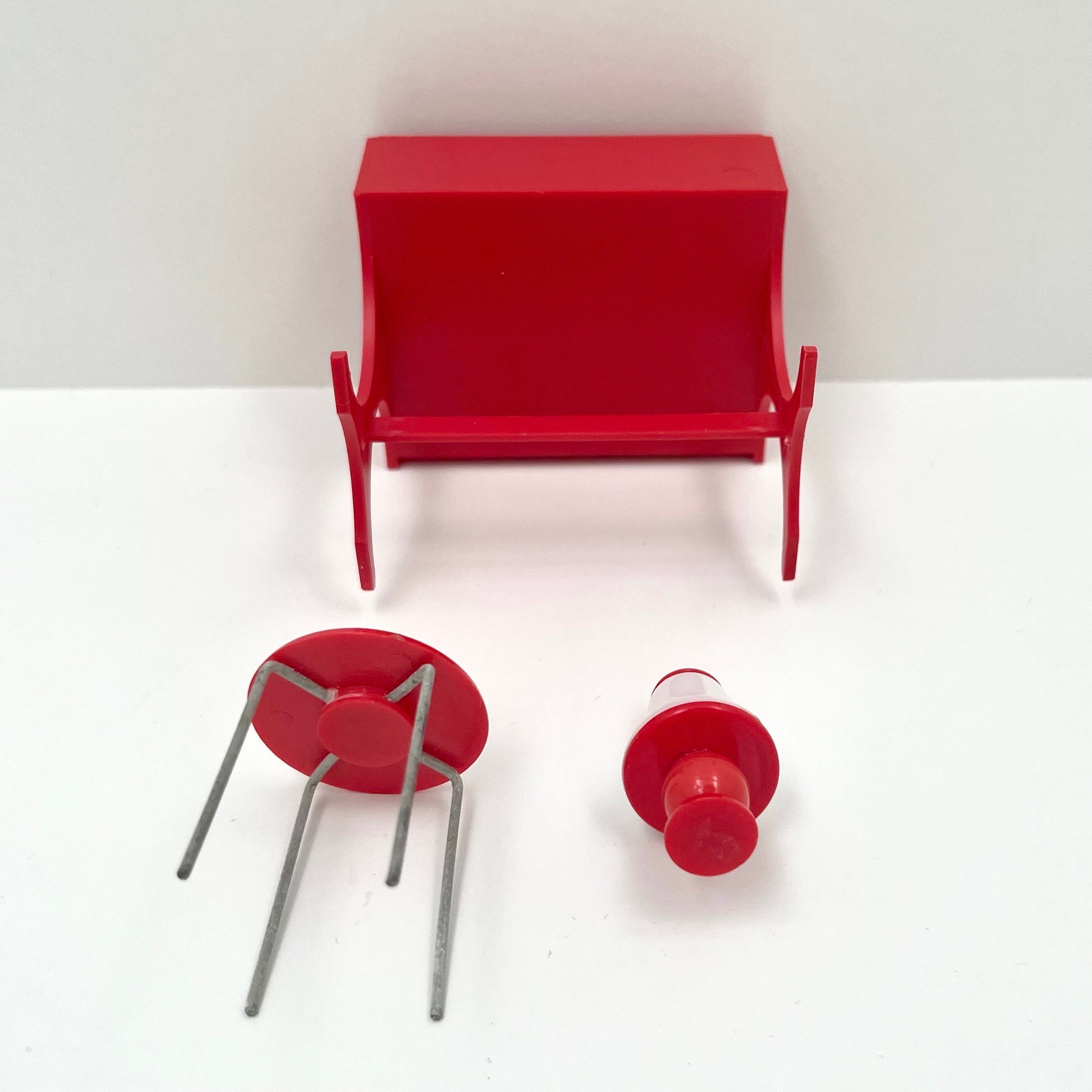 Brio Red Dressing Table With Mirror, Stool and Lamp Without Cord ...