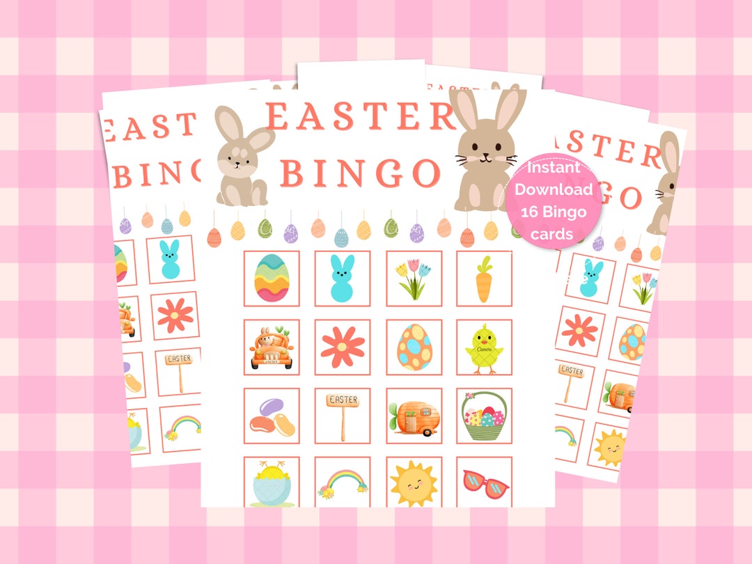 Printable Easter Bingo for Kids. Fun Easter Game. Set of 16 Easter ...