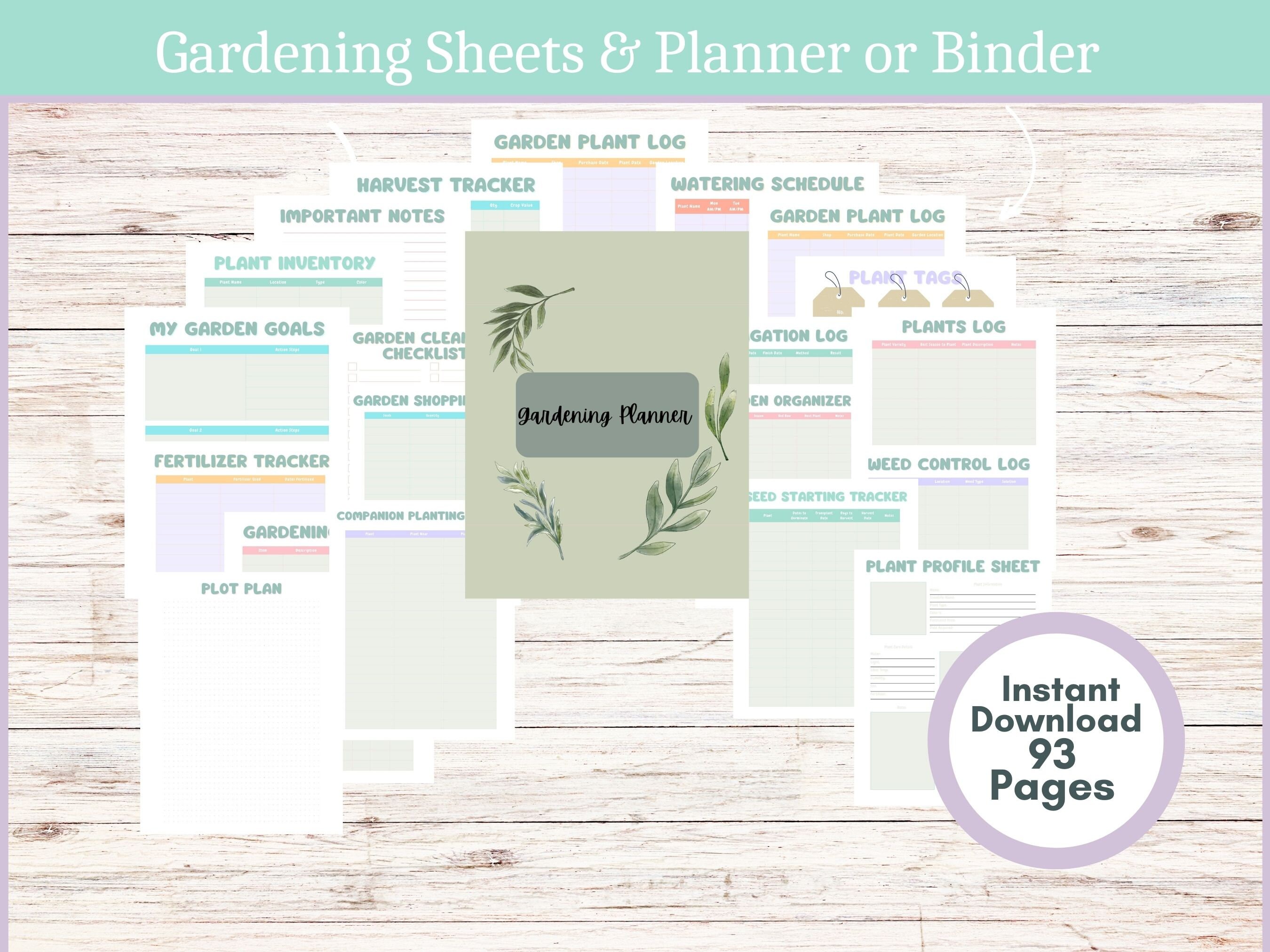 Printable Garden Planner and Journal With 92 Pages of Lists, Plans ...