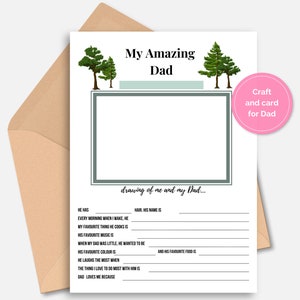 Fathers Day Printable. Fathers Day Craft and Card. Answer Sweet ...