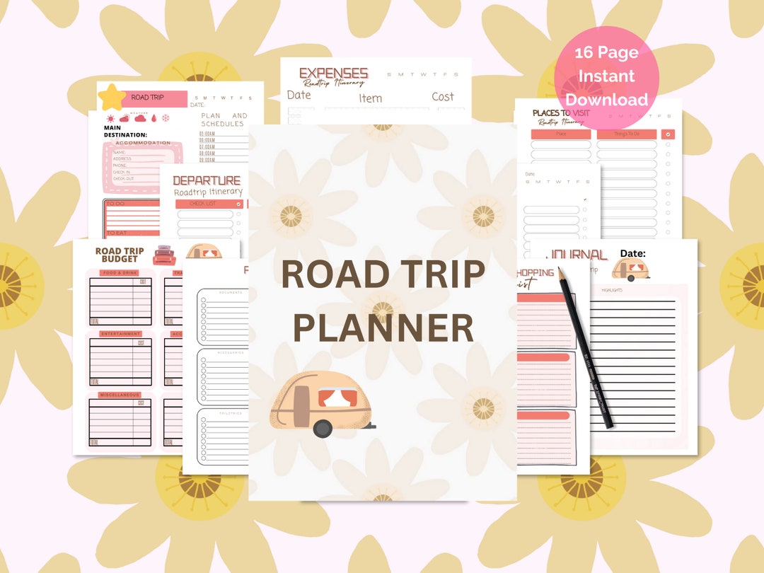 Road Trip Planner, Vacation Planner for Road Trips to Family and ...