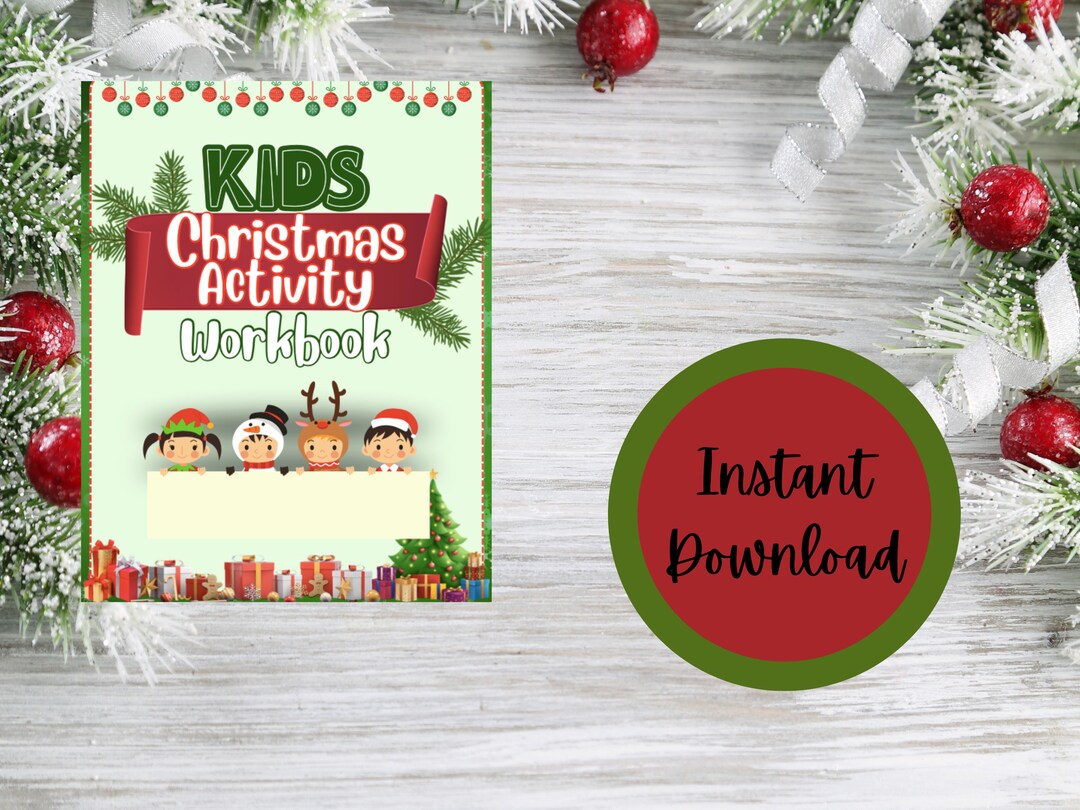 Printable Kids Christmas Activity Workbook. Fun Christmas Themed ...