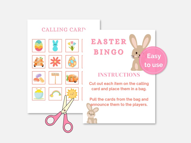 Printable Easter Bingo for Kids. Fun Easter Game. Set of 16 Easter ...