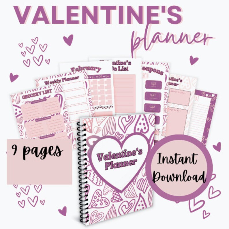 Valentines Day Planner Printable. Valentine Day Plan for Your Special ...