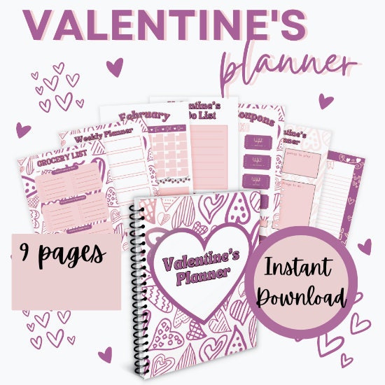 Valentines Day Planner Printable. Valentine Day Plan for Your Special ...
