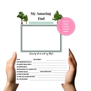 Fathers Day Printable. Fathers Day Craft and Card. Answer Sweet ...