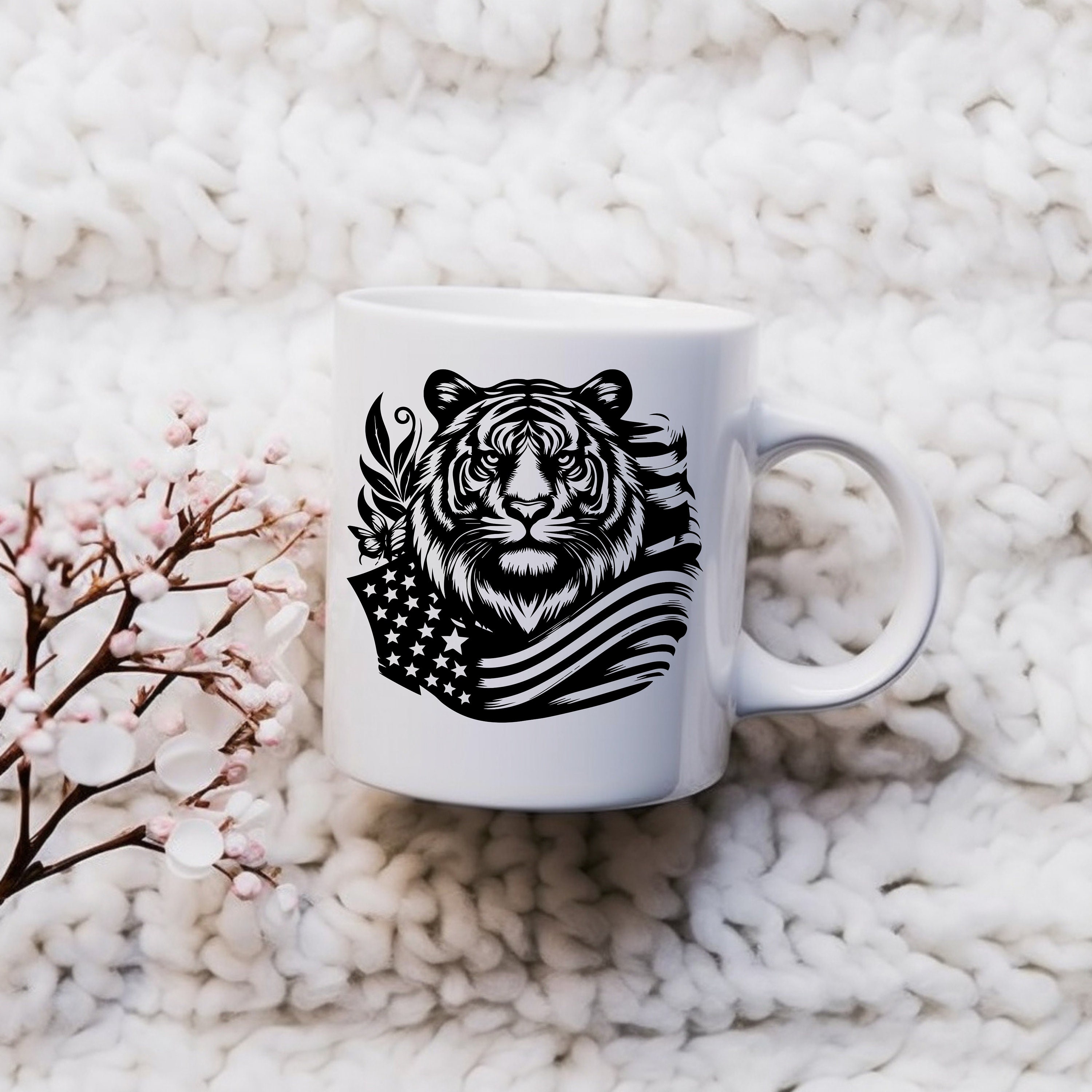 Usa Tiger Svg, Tiger Head With Usa Flag Svg, Tiger Face Png, American ...