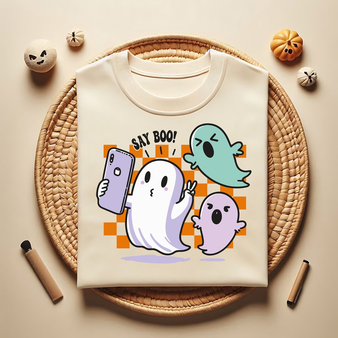 Retro Ghost Selfie SVG PNG: Funny Halloween Clipart (digital Download ...